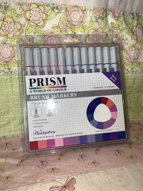 PRISM BRUSH MARKERS 12 Water Based Inks - Berry Burst ( Duel Tip ) £4. ...
