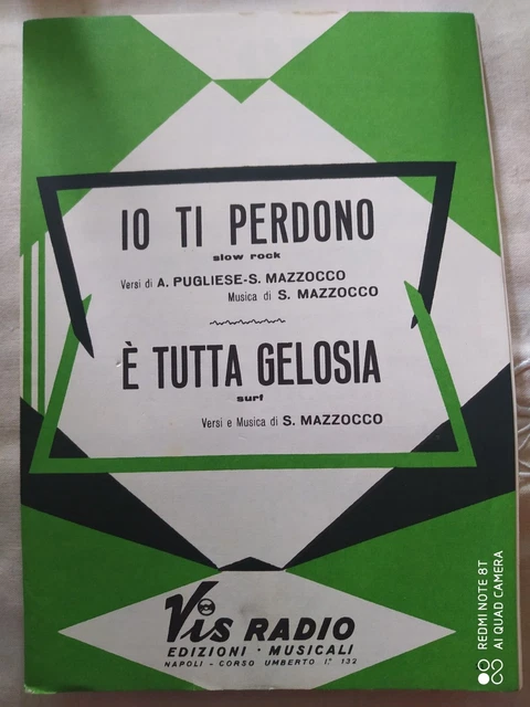 SALVATORE MAZZOCCO &IO Ti Perdono" - "E' Tutta Gelosia" - 1966 - Ed ...