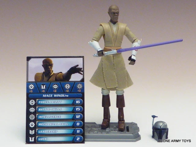 STAR WARS MACE Windu JEDI MASTER CLONE WARS COLLECTION CW20 TCW ...
