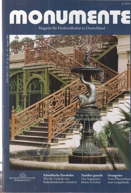 NO. 7/8. 2005. Monuments. Magazine for monument culture in Germany. 15 ...