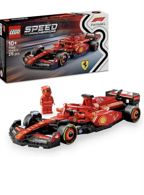 LEGO SPEED CHAMPIONS Ferrari SF-24 F1 Race Car Toy ,Model Kit + Formula ...