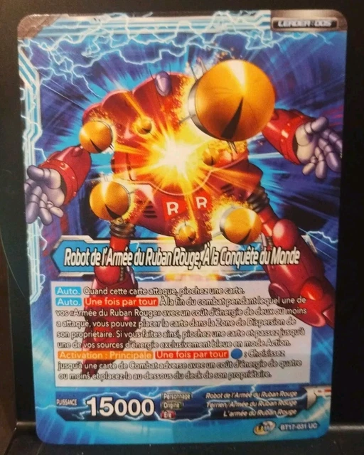 CARTE DRAGON BALL super card game Robot Larmée Du Rouge ,Bt17-031 Uc EUR 1,00 - PicClick FR