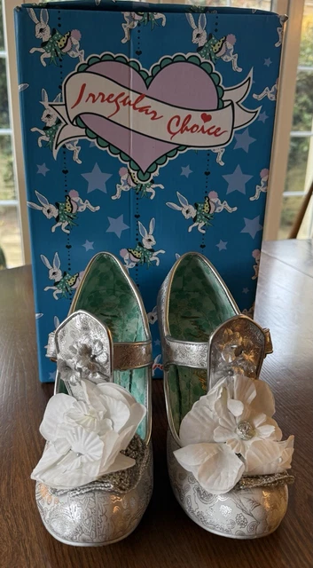 IRREGULAR CHOICE WOMENS Can’t Touch This Paisley White/Silver Size 38 ...