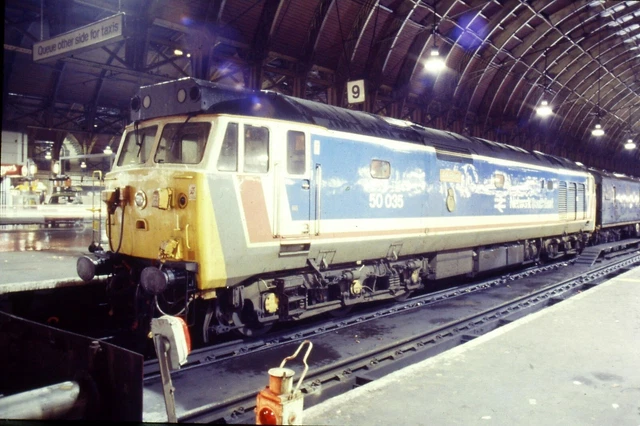 35MM ORIGINAL COLOUR Rail Slide BR Class 50 50035 at London Paddington ...