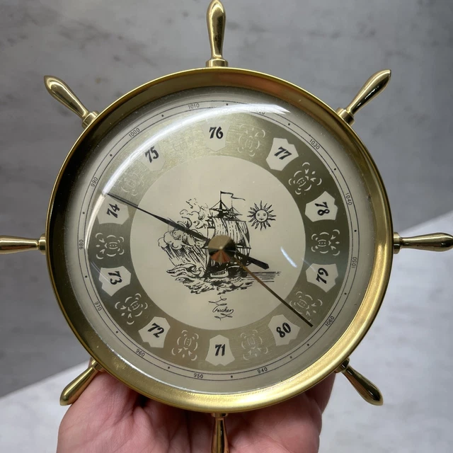 VINTAGE ANEROID BAROMETER Measuring Mid Century Preowned $50.00 - PicClick