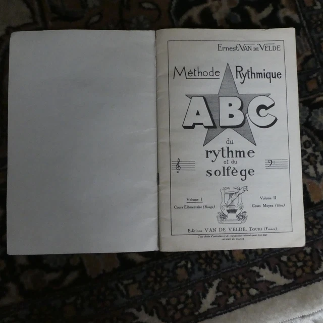 MÉTHODE RYTHMIQUE ABC du rythme et solfège Ernest Van de Velde EUR 7,00 - PicClick FR