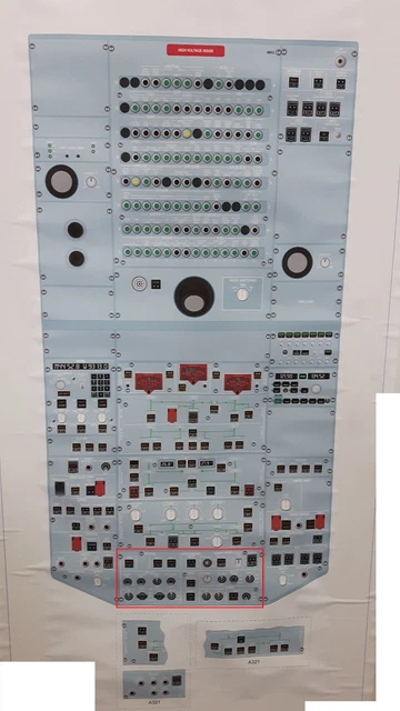 ORIGINAL AIRBUS A320 Cockpit Overhead Console Panel Anti Ice Cabin ...