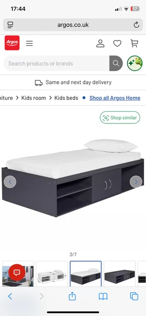 ARGOS- CHILDRENS FREDDIE storage cabin bed plus mattress £94.30 ...