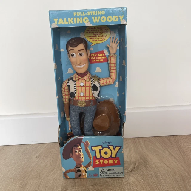 TOY STORY WOODY Talking Poseable Pull String Doll in Box 1995 Vintage ...