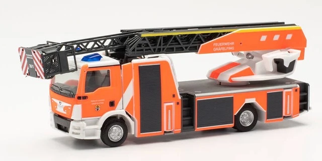 HERPA, MAN TGM ROSENBAUER avec échelle rotative Sapeurs pompiers de ...