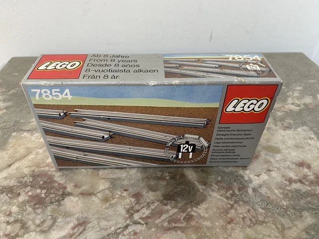 LEGO VINTAGE 80 Train Set 7854 Rails Conducteurs Droits En Boîte Neuf ...