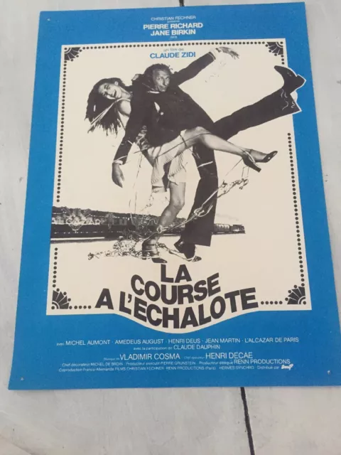 AFFICHE DE CINÉMA ancienne du film: LA COURSE À L’ECHALOTE EUR 15,00 - PicClick FR