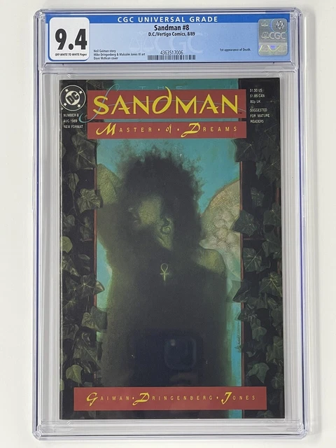 SANDMAN #8 CGC 9.4 Nm 1Ère Apparition De Death Dc Vertigo Comics Neil ...