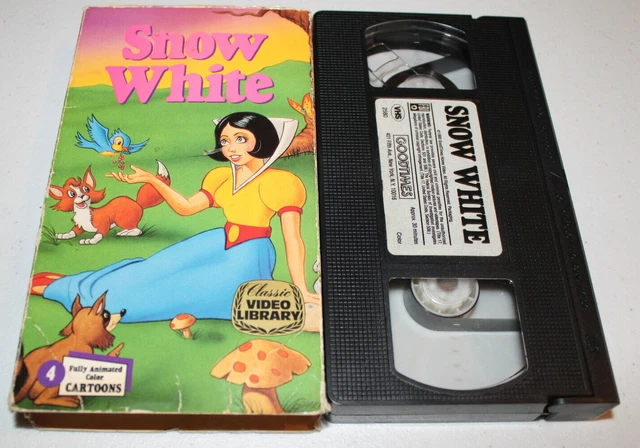 SNOW WHITE (VHS 1990) 4 Fully Animated Cartoons, Peter & The Wolf, Kids ...