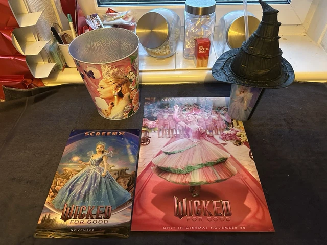 WICKED FOR GOOD Popcorn Bucket And Drinks Cup Bundle £42.30 - PicClick UK