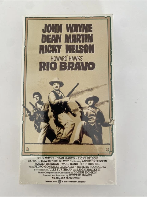 RIO BRAVO VHS SEALED Watermarks WHV Stamp John Wayne Dean Martin Ricky ...