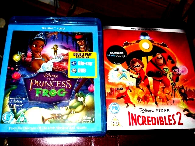 2 DISNEY FILM~THE INCREDIBLES 2 -4K Ultra HD~THE PRINCESS & THE FROG Blu-Ray+DVD £6.99 - PicClick UK