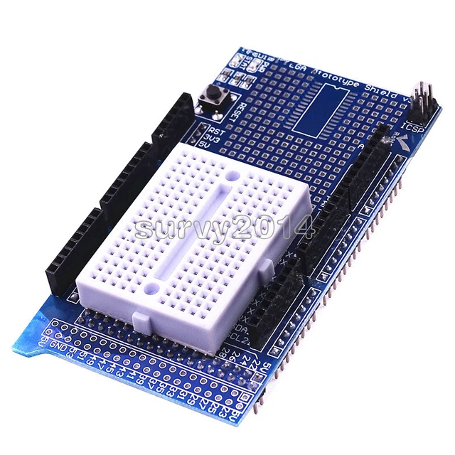 MEGA2560 PROTOTYPE SHIELD ProtoShield V3 with min breadboard for ...