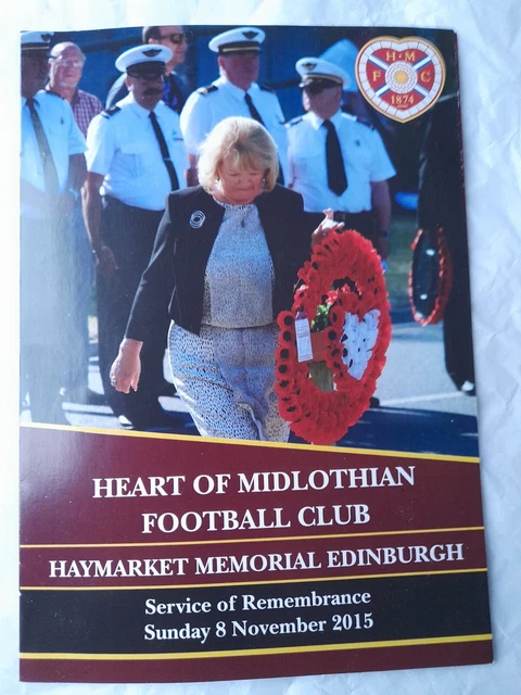 HAYMARKET MEMORIAL, EDINBURGH, Order of Service 2015 £2.00 - PicClick UK