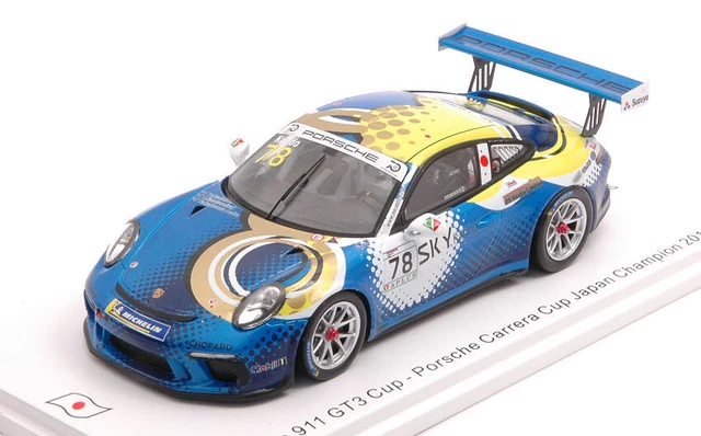 MODEL CAR SCALE 1:43 spark Porsche 911 GT3 Carrera Japan Racing ...