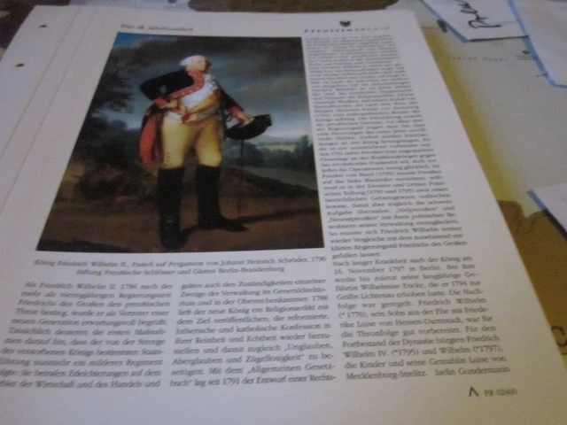 PREUSSEN ARCHIV N2 2460 Konig Friedrich Wilhelm II 1786-1797 Bild J.H ...