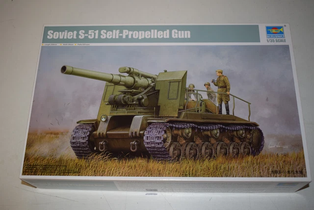 TRUMPETER 05583 SOVIET S-51 Self-Propelled-Gun 1:35 NEU mit OVP EUR 44 ...