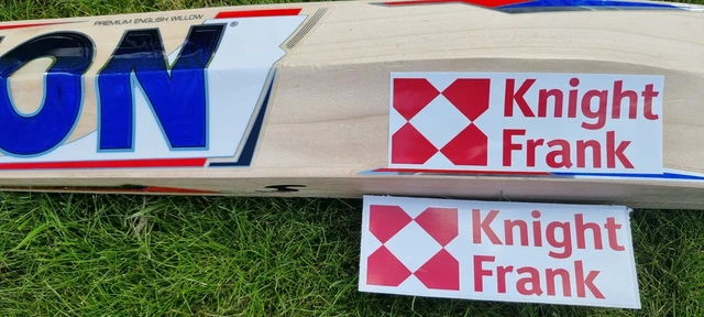 CRICKET BAT STICKERS: Knight Frank JONNY BAIRSTOW Player Sponsorship ...