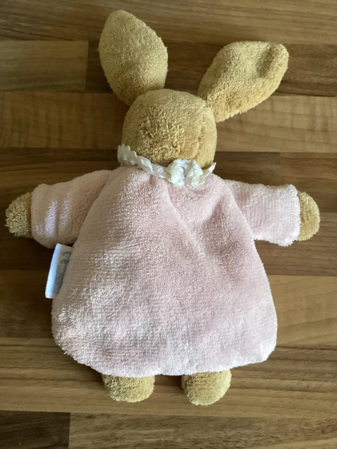 VINTAGE TROUSSELIER FRANCE Bunny Rabbit Soft Toy Rattle Baby Comforter ...