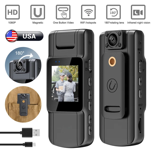 4K/1080P VIDEO RECORDED DVR IR Night Cam WIFI Camcorder Mini Police ...