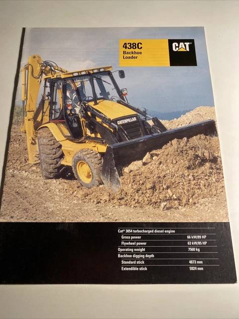 CATERPILLAR CAT 438C Backhoe Loader Brochure 1996 Digger FREE POSTAGE £6.99 - PicClick UK