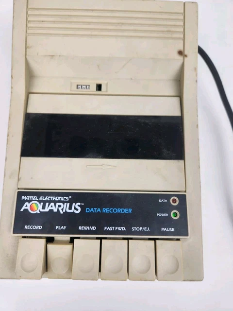 MATTEL AQUARIUS COMPUTER Data Recorder Cassette Tape Drive USED Powers ...