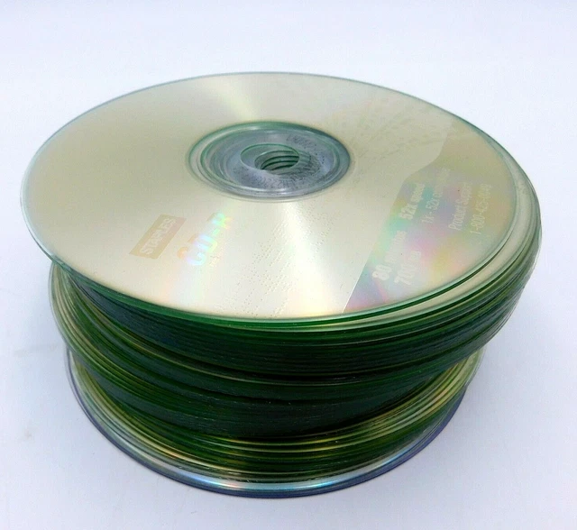 37 STAPLES BLANK CD-R 52x 700mb 80 min $5.99 - PicClick