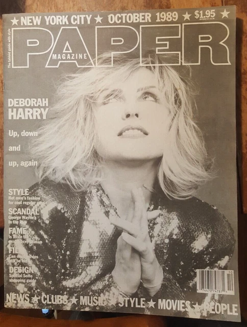 PAPER MAGAZINE NYC DEBORAH DEBBIE HARRY BLONDIE October 1989 STEPHEN ...