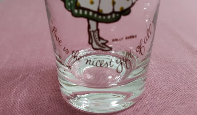 VTG 2 HOLLY Hobbie Drinking Glasses - Love nicest gift of all &The time ...