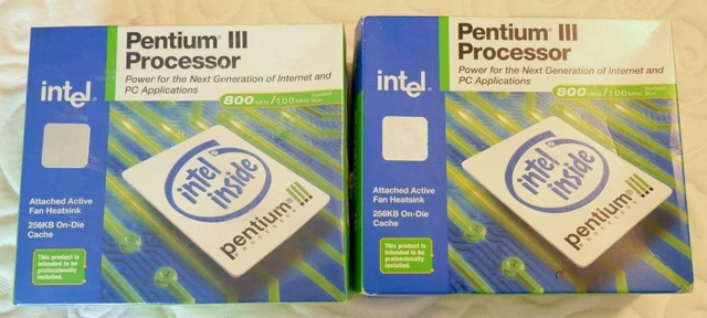 MATCHED PAIR: SLOT 1 Pentium III 800MHz Coppermine SL457 BX80526H800256E $590.49 - PicClick AU