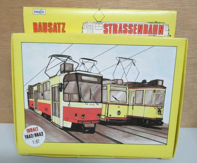 PREFO 1:87 H0: DDR Straßenbahn Bausatz "TGA2/B&A2" in OVP EUR 59,95 ...