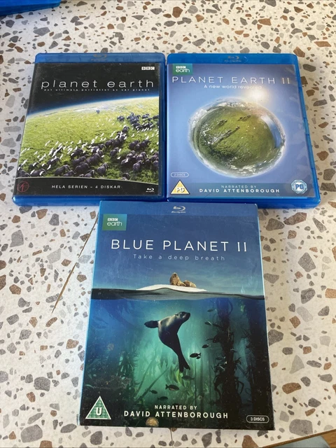 BBC DAVID ATTENBOROUGH Blu Ray Bundle - Planet Earth 1 & 2, Blue Planet ...