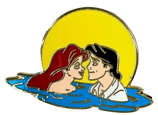 DISNEY PIN LITTLE Mermaid Princess Ariel Prince Eric Sun Trading Pin ...