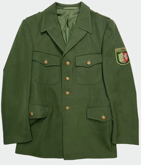 GERMAN POLICE DRESS Jacket Green Polizei Lined Coat Suit Blazer Army ...