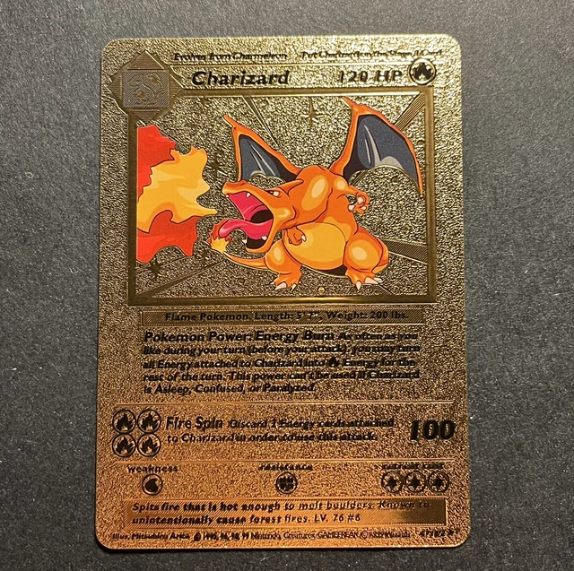 CARTE POKEMON FAN ART GOLD - charizard pikachu V VAMX GX oro no set ...