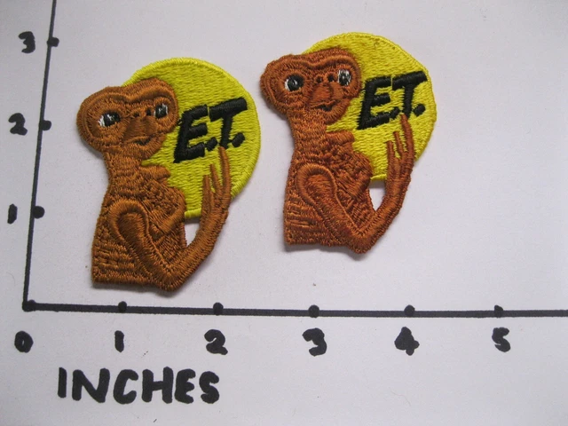 PAIR ET EXTRA Terrestrial Ufo Alien Patches Badges Vintage Sew Or Iron ...