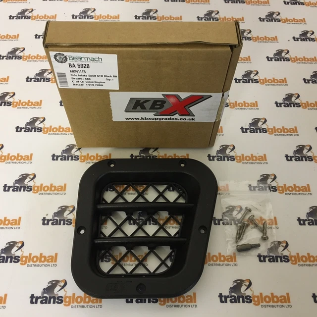 LAND ROVER DEFENDER KBX Sport RHS Side Air Intake Vent in Satin Black ...