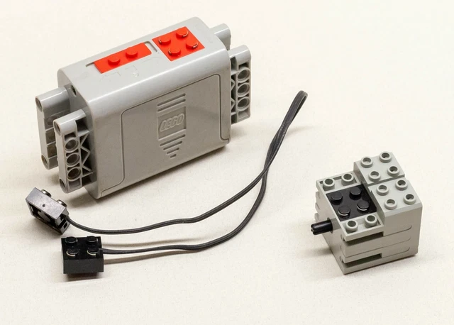 LEGO TECHNIC 9V RCX Motor, Battery Box with Cable Rare Electric Vintage ...