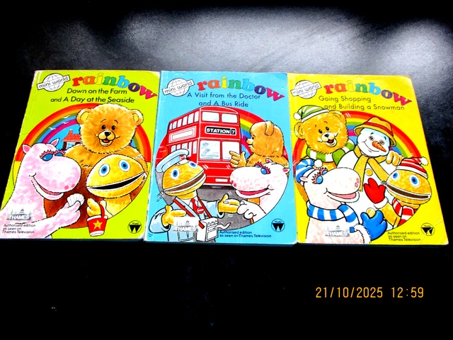 3 RAINBOW MINI World Books Shopping/Snowman Doctor/Bus Farm/Seaside ...