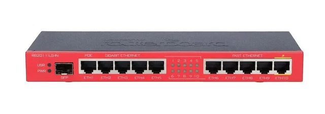 ROUTERBOARD RB2011IL-IN + Level 4 MikroTik routerOS router + switch 10 ...