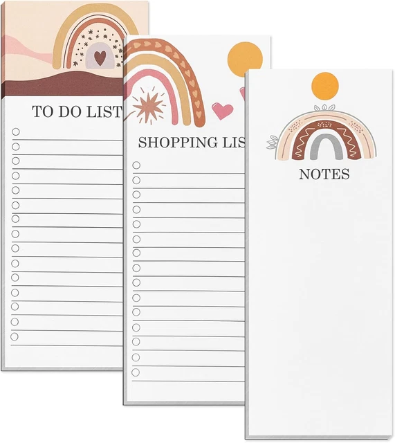 3 STÜCK TO Do Listen Block, To Do Planer, 180 Blatt Tränenpapier ...