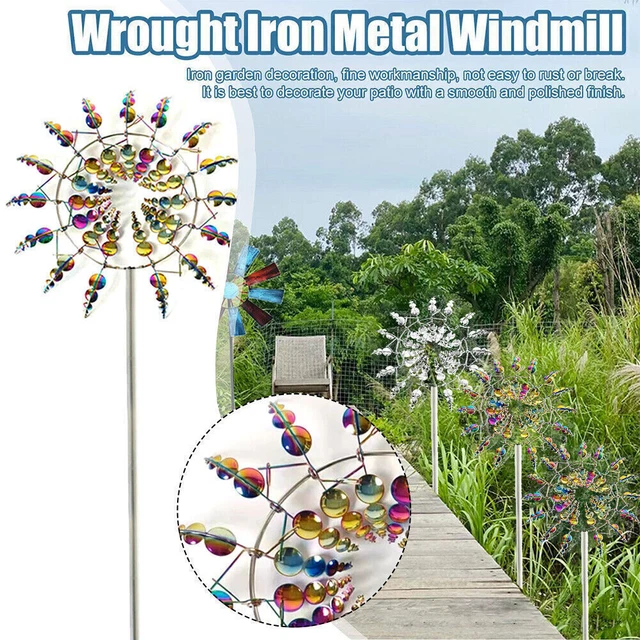 MOULIN À VENT en métal pour jardin, attrape-vent Unique et magique D ...