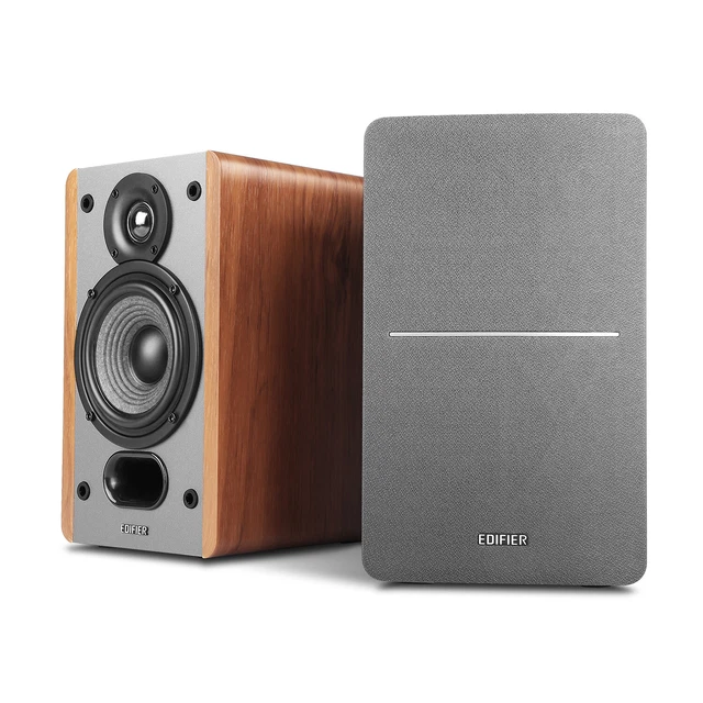 EDIFIER P12 PASSIVE Bookshelf Speakers Built-in Wall Mount Bracket Wood ...