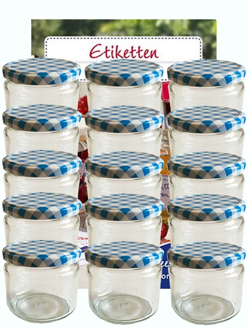 25 X RUNDGLÄSER 330ml Marmeladengläser Einmachgläser Einweck Gläser ...