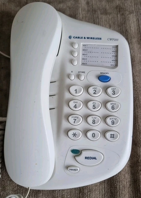 1980S CWP200 PUSH Button Corded White Telephone Vintage Retro £15.00 ...